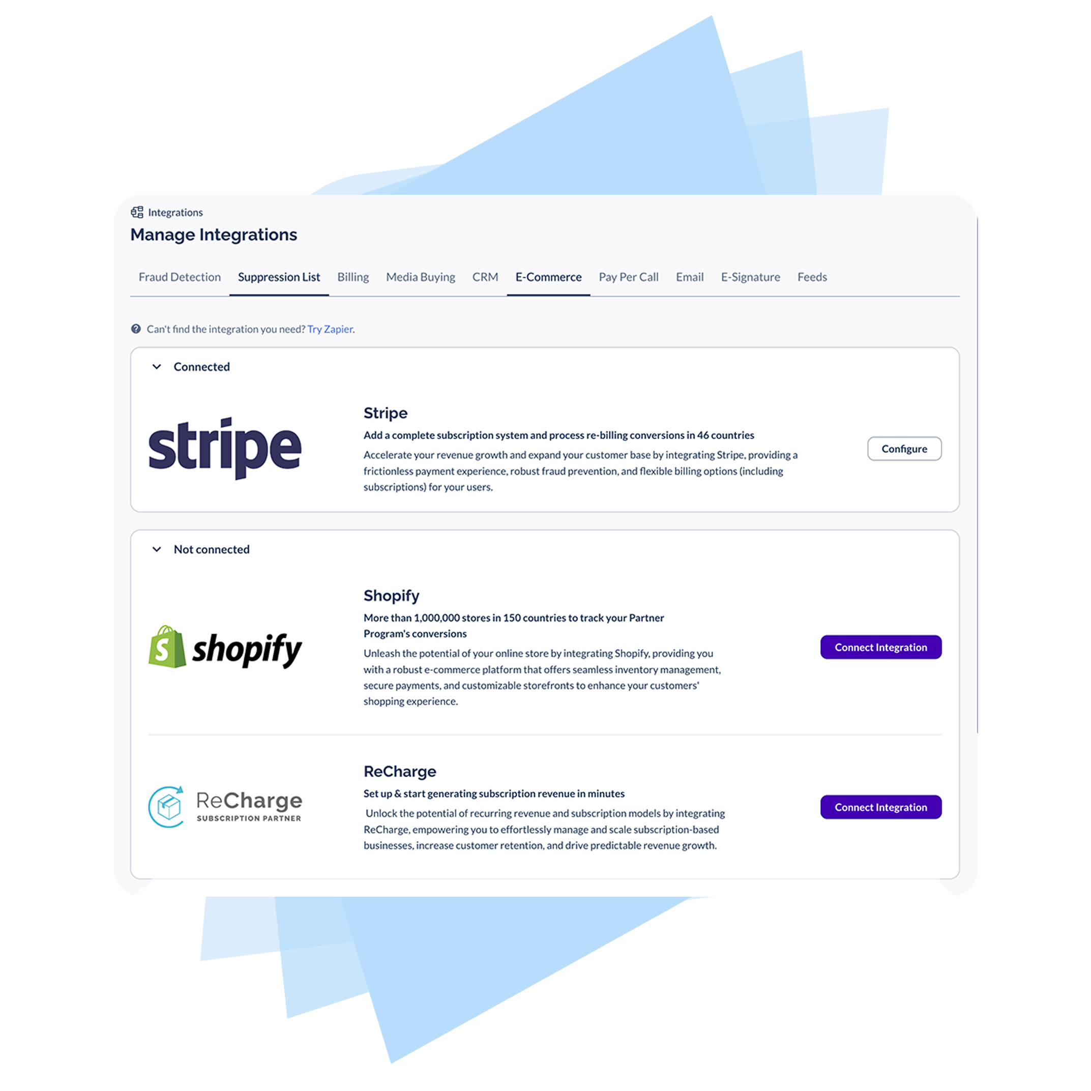 Everflow Feature - Shopping Cart Setups